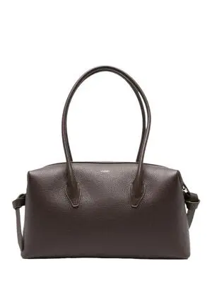 Yuzefi Zippered Top Handle Handbag - Black