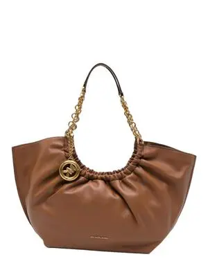 Michael Kors Ruched Chain Tote Bag - Brown