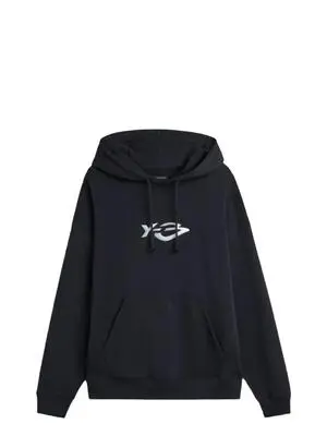 Y3 French Terry Liquid Logo Hoodie - Black
