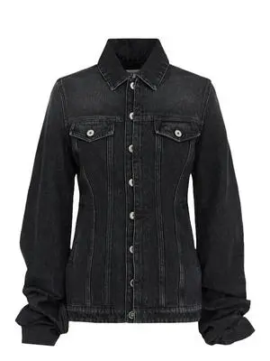 JEAN PAUL GAULTIER Long-sleeved Denim Jacket - Black