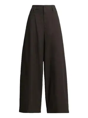 LEMAIRE Wide Leg Cotton Chino Pants - Black