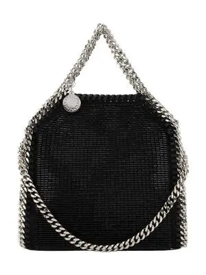 Stella McCartney Beaded Tote Bag With Silver-tone Chain - Black