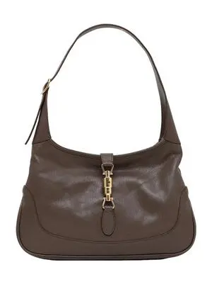 Gucci Leather Shoulder Bag With Gold-tone Hardware - Brown