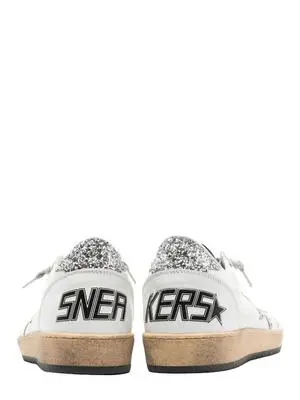 GOLDEN GOOSE Ballstar Sneakers With Glitter Accents - Multicolor