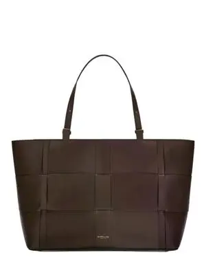 DEMELLIER Florence Woven-leather Tote Bag - Brown