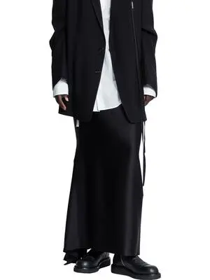 ANN DEMEULEMEESTER Cady Satin Bias Skirt - Black
