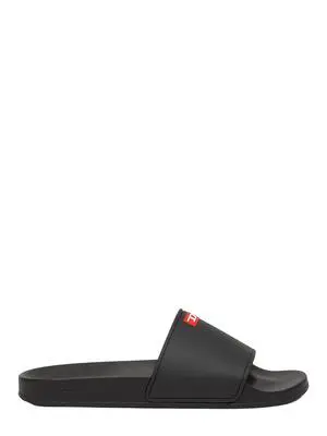 DIESEL® Rubber Pool Slides With D Logo - Black