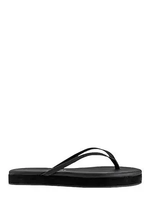 Tkees Lily Platform Leather Flip-flops - Black