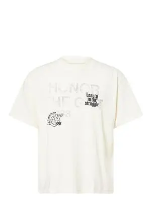 HONOR THE GIFT Beauty In The Struggle Crew-neck Cotton T-shirt - White