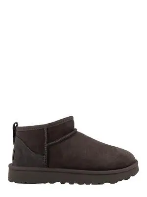 UGG UGG Classic Ultra Mini Suede Ankle Boots Grey