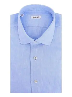 NUGNES 1920 Linen Shirt - Blue