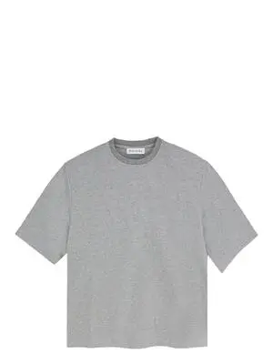 THE FRANKIE SHOP Ribbed Cotton Blend T-shirt - Grey