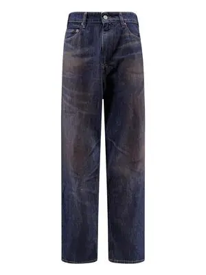 MAISON MARGIELA Denim Jeans With Numeric Signature Tag - Blue