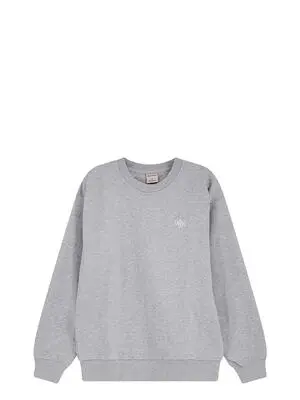 WALK IN PARIS Cotton Sweatshirt With Embroidered Logo - Grey
