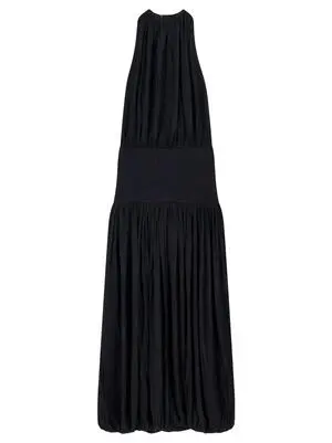 TOTEME Soft Gathered Viscose Dress - Black