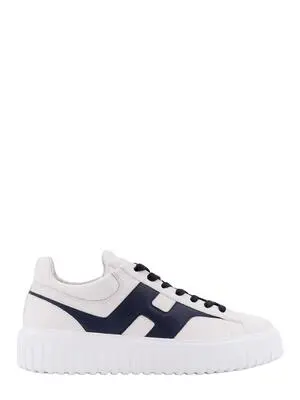 Hogan Leather Sneakers With Side Logo - White