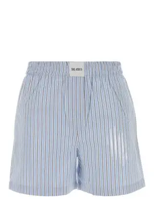 Attico Embroidered Poplin Shorts - Multicolor