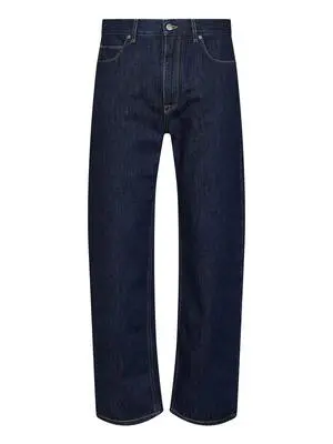 Fendi FENDI Dark Blue Cotton Denim Straight Jeans Multicolor