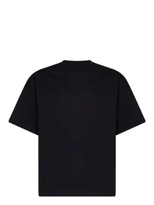 JIL SANDER Black Cotton Boxy T-shirt With Logo - Multicolor