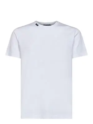 Dolce & Gabbana White Cotton Jersey T-shirt With Logo Label - Multicolor