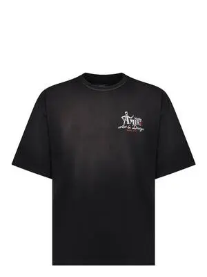 Amiri Black Cotton Jersey Studio Oversized T-shirt - Multicolor