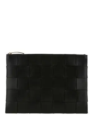 Bottega Veneta Nappa Leather Pouch - Black