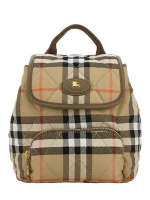 Burberry Embroidered Canvas Mini Horseshoe Backpack - Multicolor
