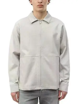 BOSS Zip-up Long-sleeve Shirt - Neutrals