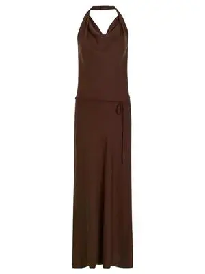 Faithfull The Brand Izaro Cowl Neck Maxi Dress - Brown