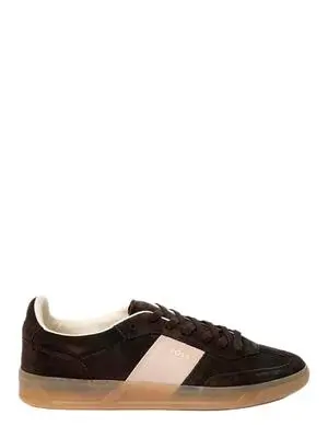 BOSS Suede Panelled Sneakers - Brown