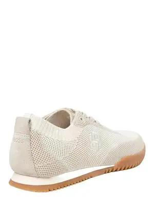 BOSS Logo-embroidered Knit Sneakers - Neutrals