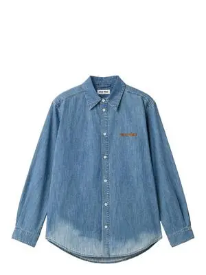 Miu Miu Ruffled Shirt - Blue