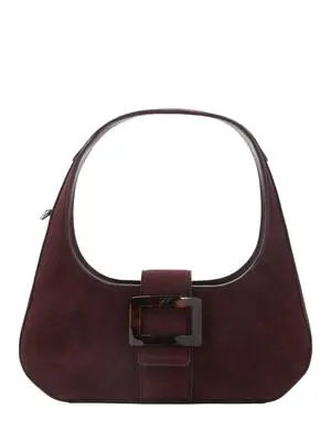 ROGER VIVIER Belle Turtle Hobo Mini Bag In Suede - Red