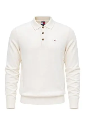 Tommy Hilfiger Logo-patch Long-sleeve Polo Shirt - No