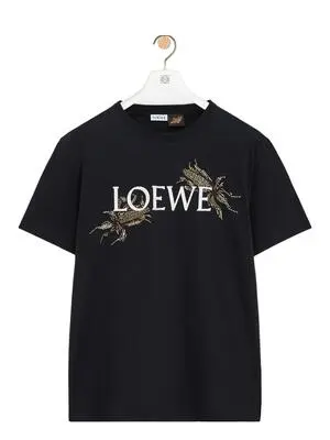 Loewe Embellished Cotton T-shirt - Black