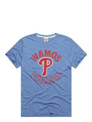HOMAGE Philadelphia Phillies Vamos Tri-blend T-shirt - Light Blue