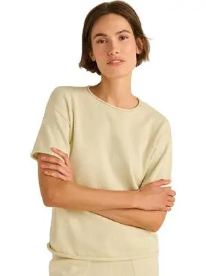 HAVEN WELL WITHIN Cotton Knit Short Sleeve Tee - Celery Leaf