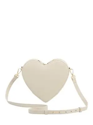 FABLE ENGLAND Penelope Heart Crossbody Bag - Stone