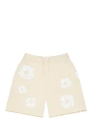 DENIM TEARS Cotton Wreath Sweatshorts - Oatmeal
