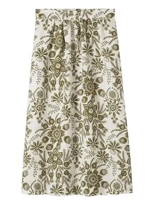 A.p.c. Printed Maxi Skirt - Khaki