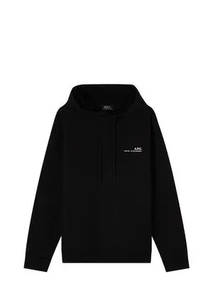 A.p.c. Item 0001" Printed Cotton Hoodie - Black