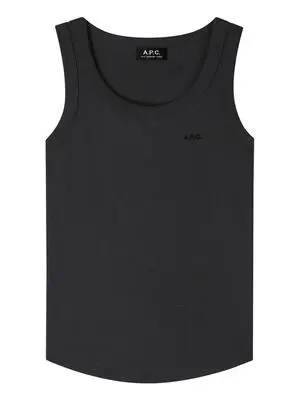 A.p.c. Agathe Cotton Tank Top - Black