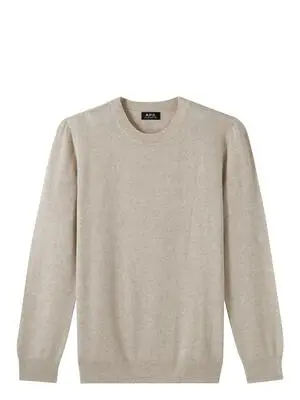 A.p.c. Textured Crew Neck Pullover - Beige