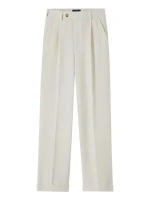 A.p.c. Wide Leg Tailored Trousers - Ecru
