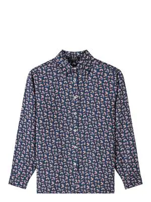 A.p.c. Printed Button-up Shirt - Blue