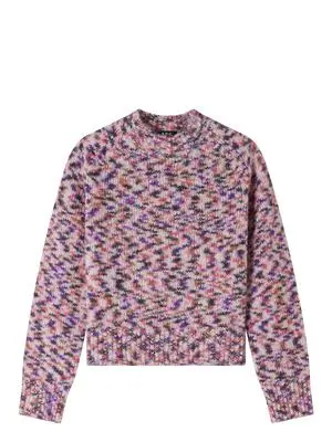 A.p.c. Textured Mohair Blend Crew Neck Sweater - Pink