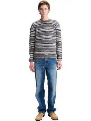 A.p.c. Striped Alpaca Sweater - Grey
