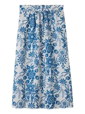 A.p.c. Printed Midi Skirt - Blue