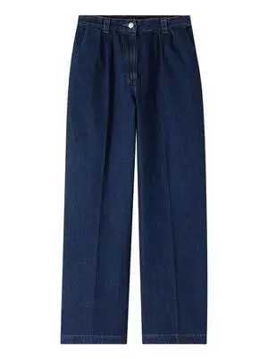 A.p.c. Tressie Wide Leg Denim Trousers - Indigo