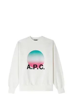 A.p.c. Crewneck Sweatshirt With Embroidered Logo - White